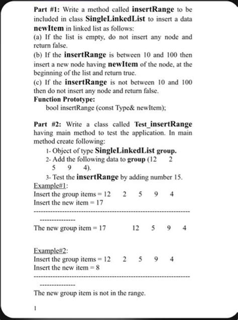 Solved Included In Class Singlelinkedlist To Insert A Data