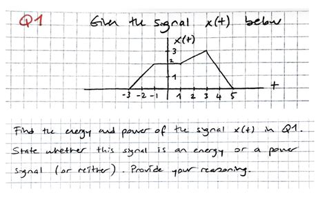 Solved Find The Energy And Power Of The Signal X T State
