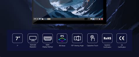 Luckfox For Raspberry Pi Screen 7 Inch Hdmi Touchscreen For Raspberry Pi 5 Plug And Play 1024x600