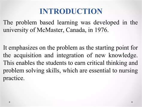 Problem Based Learning Pbl Pptx