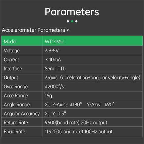 [wt1 imu] mpu6050 dual axis uart high accuracy acc gyro angle xy 0 2