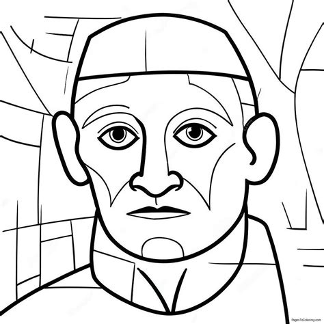 Cubist Pablo Picasso Coloring Page 43193 34648
