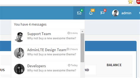Yii2 AdminLTE Header Menu Works Only On Site Controller Stack Overflow