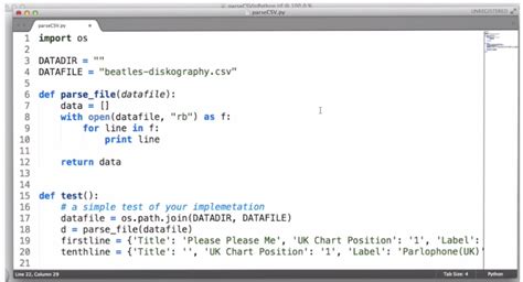 Python数据清理之解析CSV文件 编程语言