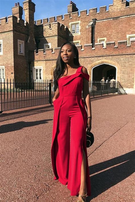 Hualong Sexy Sleeveless Side Split Red One Shoulder Jumpsuit Online