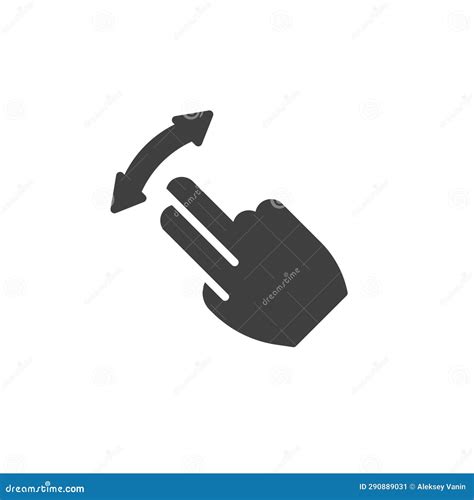 two finger swipe gesture vector icon stock illustration illustration