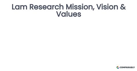 Lam Research Mission Vision And Values Comparably