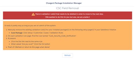 Error A Validation Rule Needs To Be Deleted In Order To Update Chargent