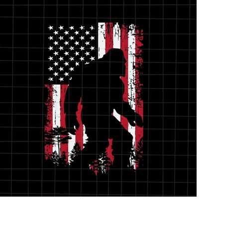 Bigfoot Flag Usa Svg Bigfoot 4th Of July Svg Bigfoot Ameri Inspire