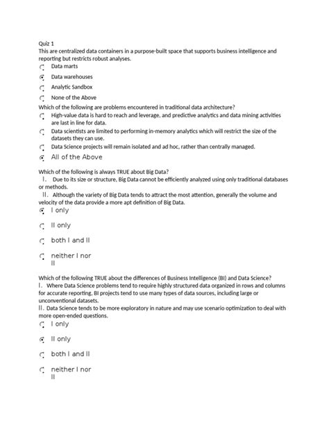 quizzes module 1 pdf regression analysis logistic regression