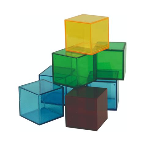 Translucent Cubes Construction Set 36 Pieces Educational Equipment