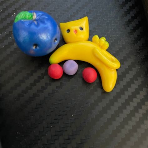 Mossy Rock Blob Tiny Cute Blob Micro Miniature Handmade Clay