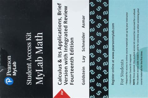 Calculus And Its Applications Brief Version With Integrated Review Mylab Math With Pearson