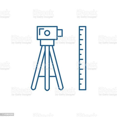 측지학 라인 아이콘 개념입니다 측지학 평면 벡터 기호 기호 개요 그림 땅에 대한 스톡 벡터 아트 및 기타 이미지 땅 설문지 건물 외관 Istock
