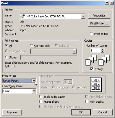 PowerPoint Print Out Cuts Off Notes And Blanks Slides Tech Support