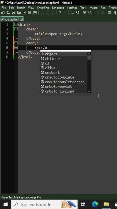 Span Tag Span Tag Example Span Tag In Hindi Htmltags Coding Html