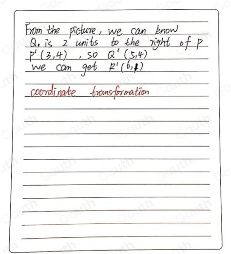 Solved Triangle Pqr Is Translated To Triangle Pqr What Are The Coordinates Of Q And R ？ 1