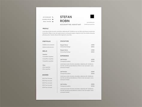 Free Accounting Assistant Resume Template For Job Seeker