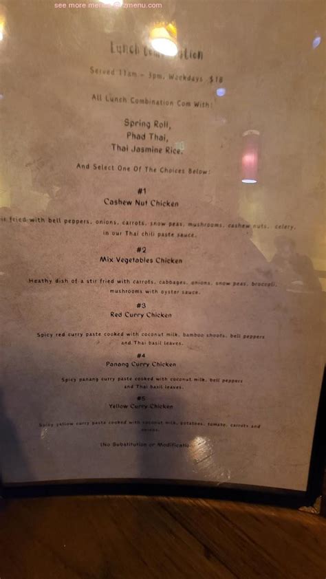 Online Menu Of Seng Tong Thai Restaurant Seattle Washington 98101 Zmenu