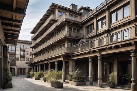 Premium Photo Detailed Structural Style Of Urban Architectural Style