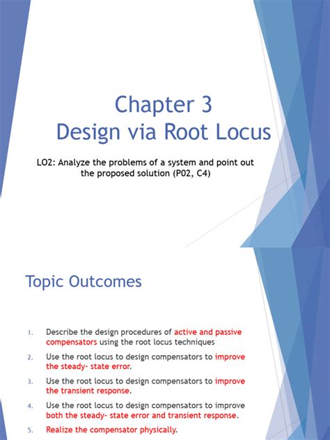 Design Via Root Locus Pdf Control Theory Applied Mathematics