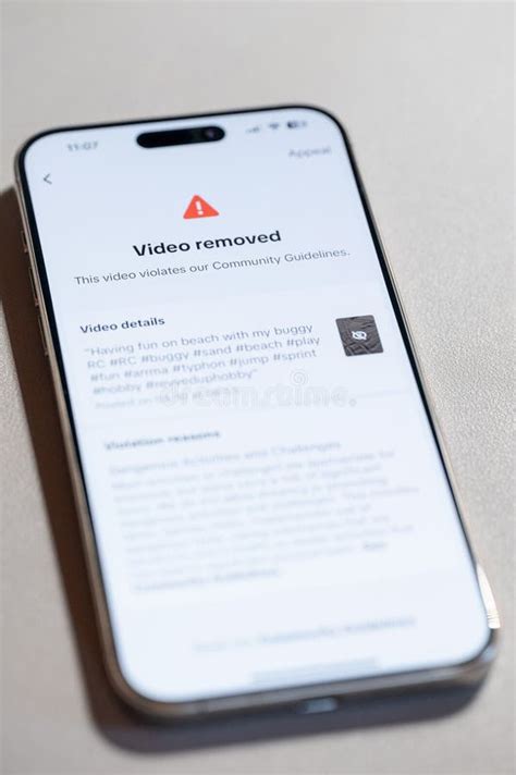 Removed Video By Guidelines Violation In Tiktok Editorial Photography Image Of Website Remove