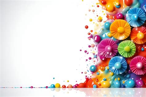 Premium Ai Image Mentos Candies Frame With Rock Candy Shards Rainbow Backgrou Frame Decoration