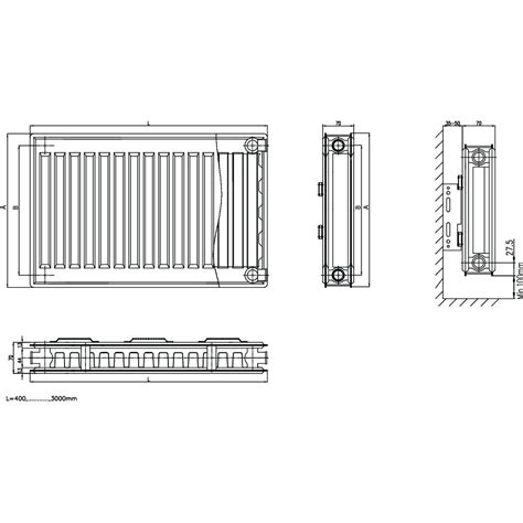 Kompact Type 21 Double Panel Single Convector Radiator 600mm X 1100mm