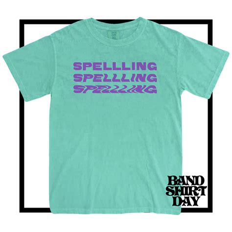 Purple Spellling Mint T Shirt