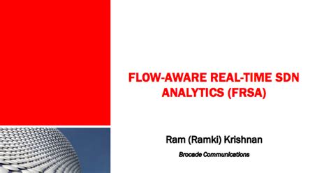 Sflow Flow Aware Real Time Sdn Analytics Frsa