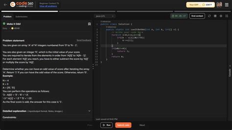 Code360 Dsa Java Code360contest Beginnercontest75 Problemsolving