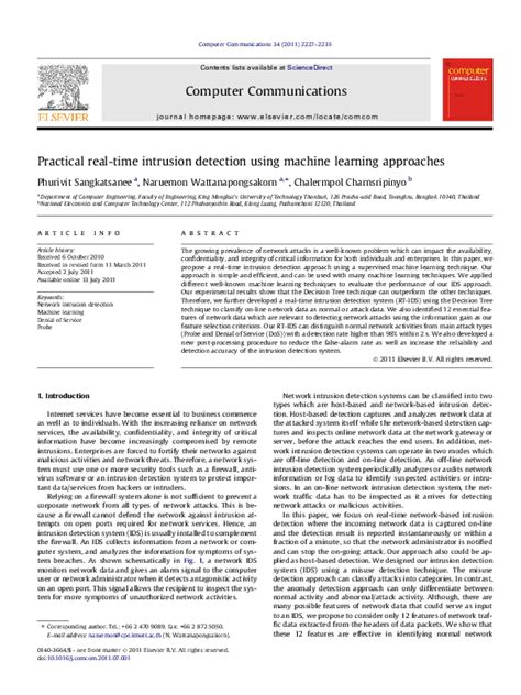 Practical Real Time Intrusion Detection Using Machine Learning Approaches