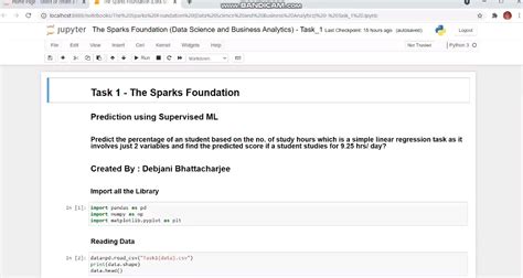 Debjani Bhattacharjee On Linkedin Gripapr21 Tsf Thesparksfoundation Machinelearning