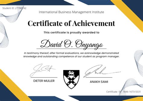 Program Management Certificate Ibmi Pdf