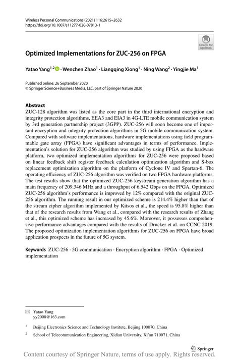 Optimized Implementations For Zuc 256 On Fpga