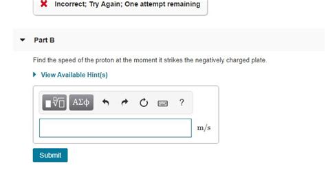 Solved A Proton Between Oppositely Charged Plates Rart A A
