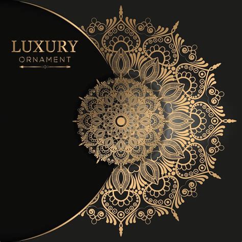 금색과 다양한 색상의 고급스러운 장식용 만다라 디자인 배경 무료 벡터 프리미엄 벡터
