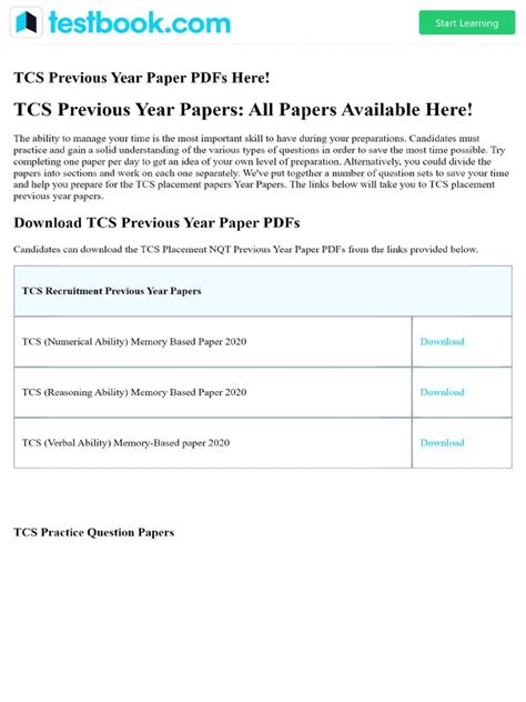 Tcs Previous Year Paper Pdfs Here Pdf Pdf