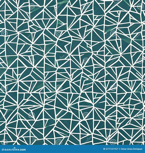 A Repeating Pattern Of Interlocking Triangles In Shades Of Blue And Green1 Generative Ai Stock