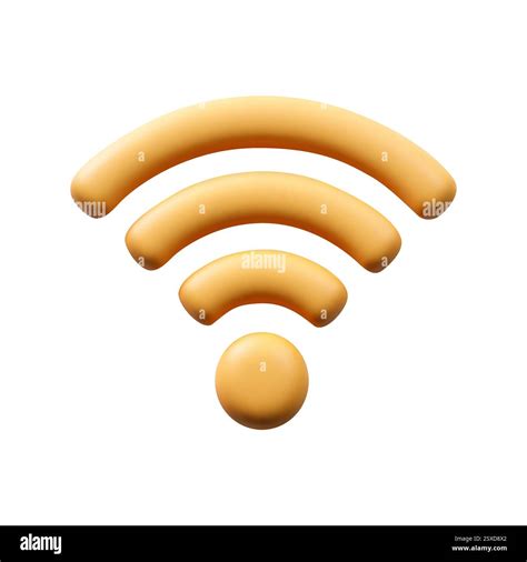Realistic 3d Wifi Signal With A Matte Finish On A Plain White Background Vector Illustration