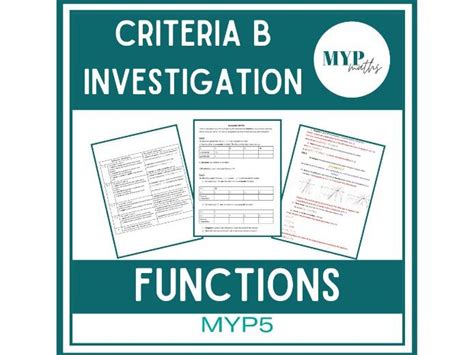 Ib Myp Maths Criteria B Functions Investigation Teaching Resources