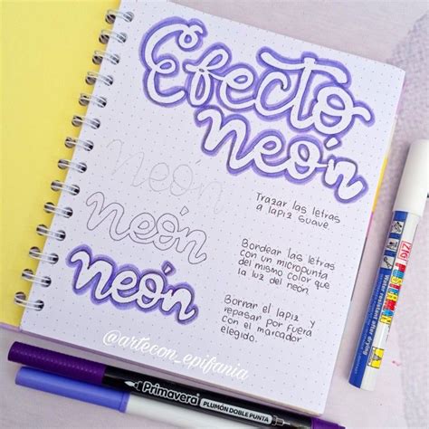 Efecto Neón Tutorial De Letras Tipos De Letras Abecedario Letras