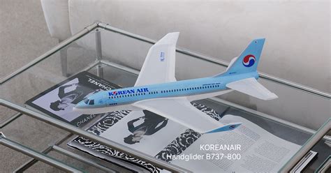 대한항공 브랜드굿즈 Cybersky 대한항공 B737 800 핸드글라이더 ️ 대한항공 B737 800 모델을 간편한 조립형 모형비행기로 만나보세요 손으로 직접 날리는