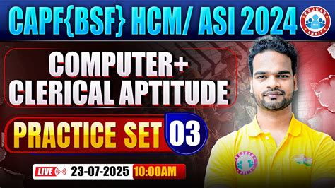 Capf Hcm Computer Class Bsf Asi Practice Set 03 Bsf Hcm Computer By Shivam Sir Youtube