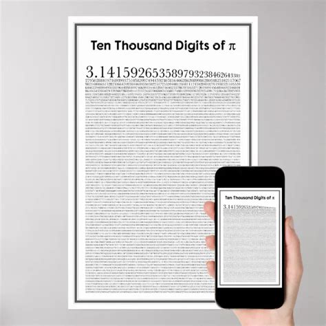 Ten Thousand Digits Of Pi Poster Zazzle