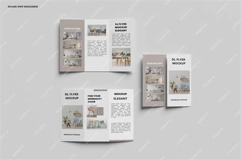 삼중 브로셔 모형 프리미엄 Psd 파일