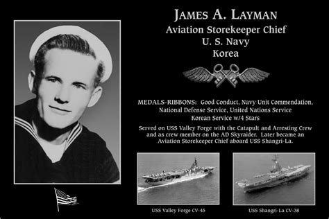 Chief Petty Officer James A Layman Mt Soledad Virtual Plaque