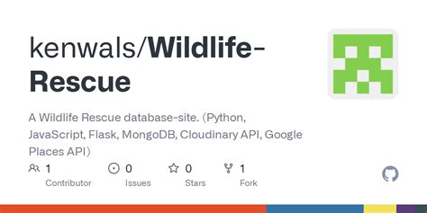 Github Kenwalswildlife Rescue A Wildlife Rescue Database Site