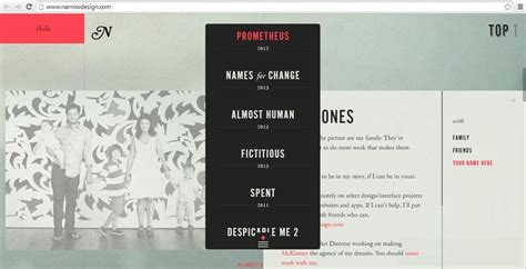 This Has A Linear Navigation On The Center Of The Page Instead Of The Common One At The Top