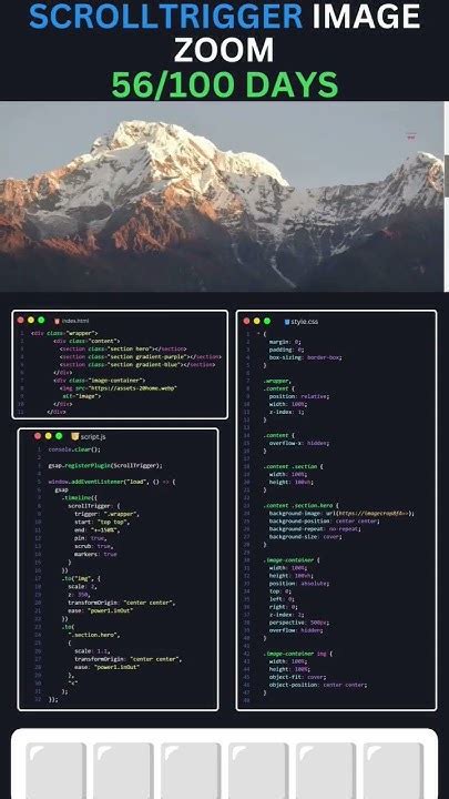 The Future Animation Scroll Trigger Image Html Css Javascript ⬜ Shorts Viralvideo Coding